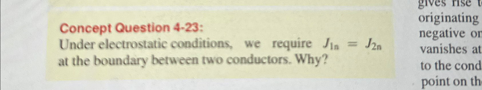 Solved Concept Question 4-23:Under electrostatic conditions, | Chegg.com