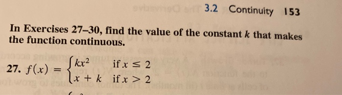 Solved 3.2 Continuity 153 In Exercises 27–30, find the value | Chegg.com