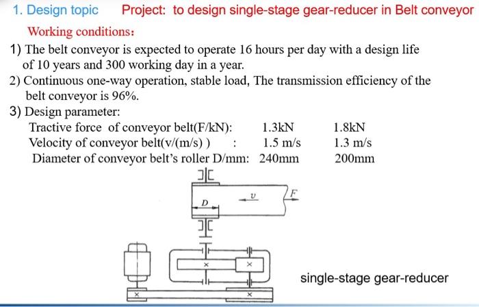 1. Design topic Project: to design single-stage | Chegg.com
