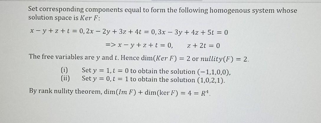Solved Problems: 1) Let F:R4→R3 be the linear mapping | Chegg.com