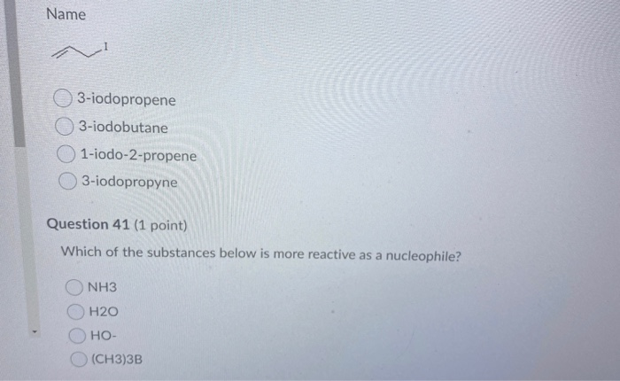 Solved Name 3-iodopropene 3-iodobutane 1-iodo-2-propene | Chegg.com
