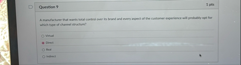 Solved Question 91 ﻿ptsA manufacturer that wants total | Chegg.com