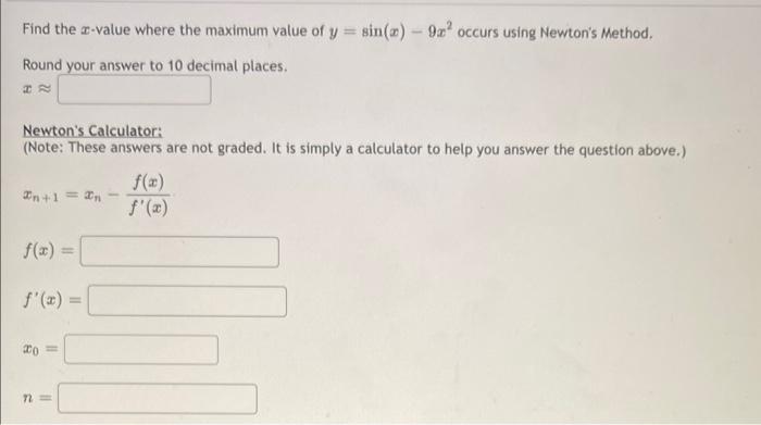 Solved Find the x-value where the maximum value of | Chegg.com