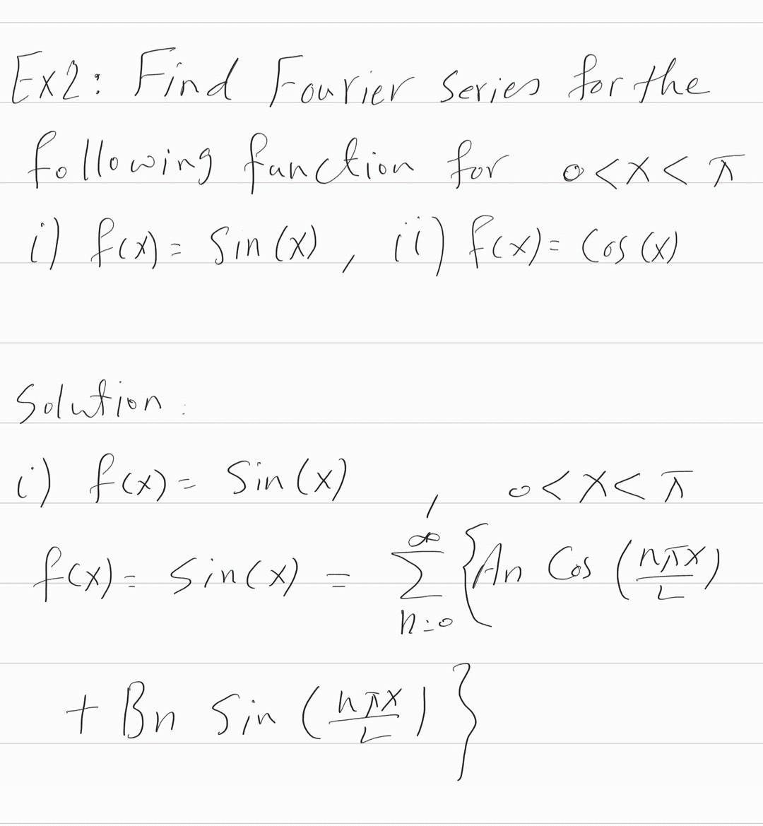 Solved Ex2: Find Fourier Series for the following function | Chegg.com