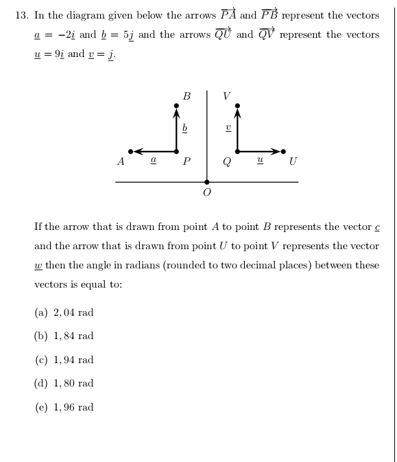 Solved In the diagram given below the arrows vec(PA) ﻿and | Chegg.com