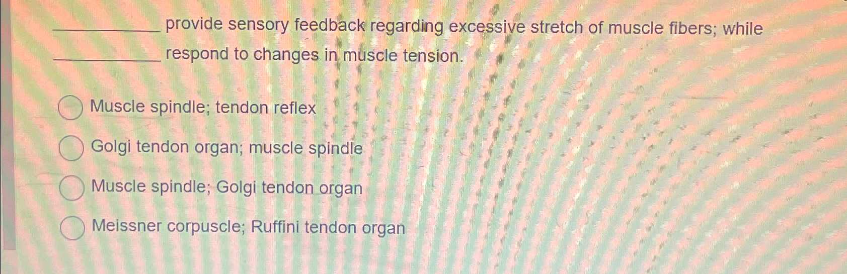Solved provide sensory feedback regarding excessive stretch | Chegg.com