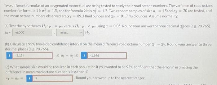 Solved Two different formulas of an oxygenated motor fuel | Chegg.com