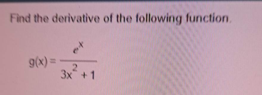 Solved Find the derivative of the following | Chegg.com