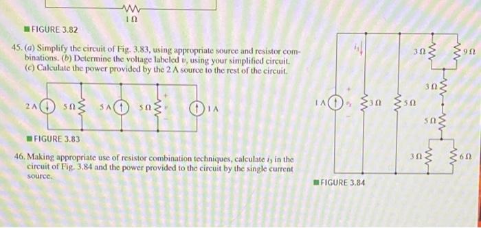 Solved 45. (a) Simplify the circuit of Fig. 3.83, using | Chegg.com
