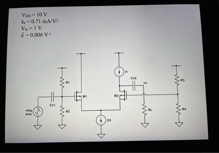Task 2: Design the CG amplifier on the right. You may | Chegg.com