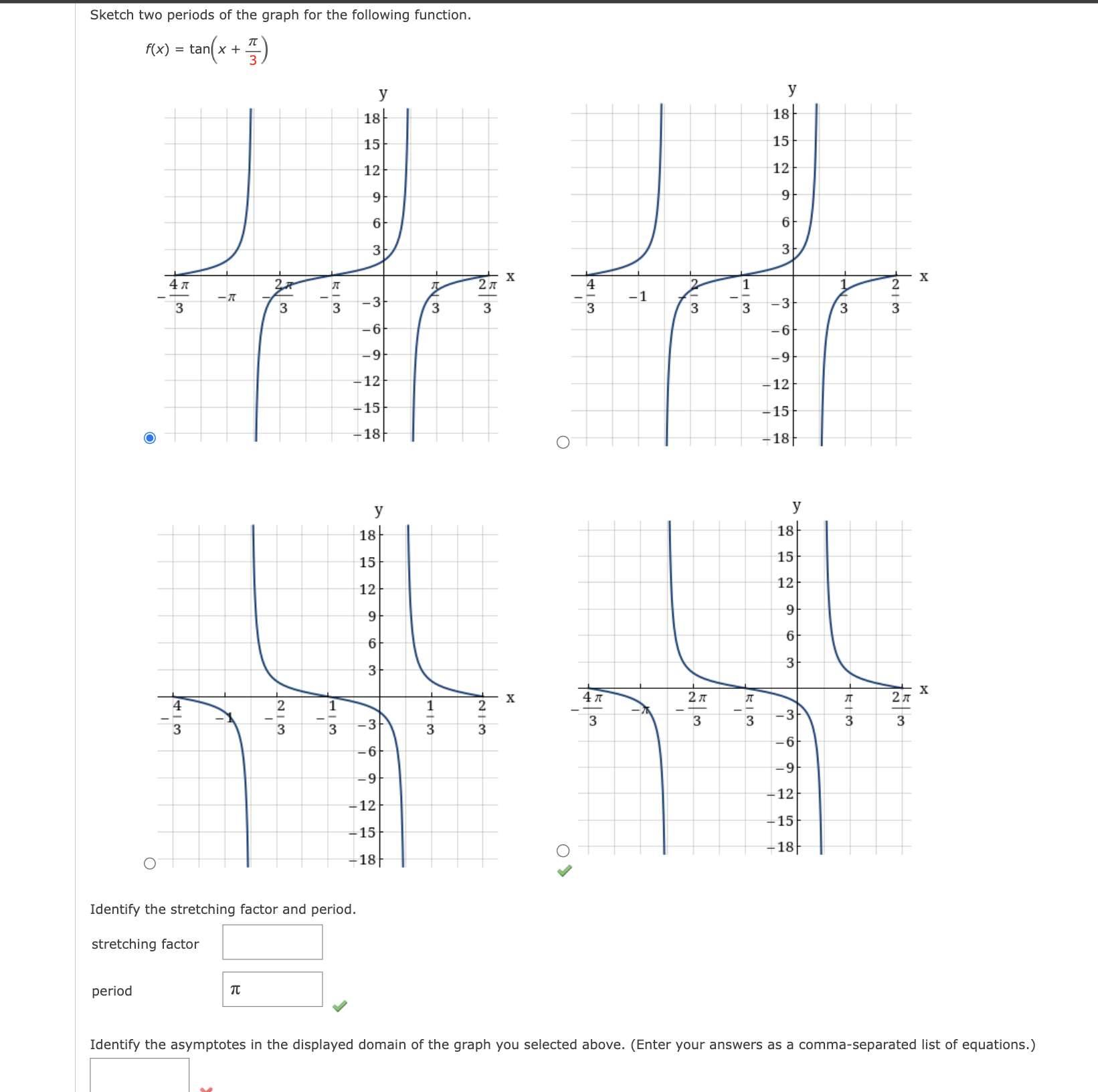 Solved Sketch two periods of the graph for the following | Chegg.com