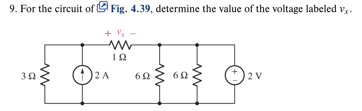 Solved For the circuit of Fig. 4.39, ﻿determine the value of | Chegg.com