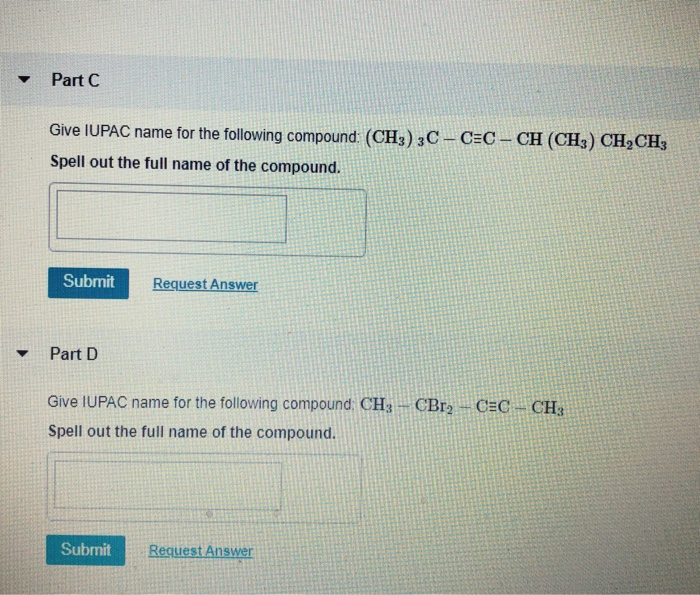 Solved Part A Give IUPAC name for the following compound: Ph | Chegg.com