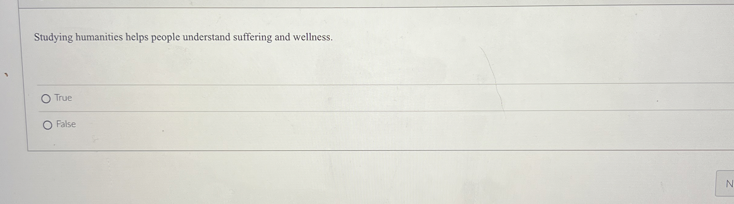 Solved Studying humanities helps people understand suffering | Chegg.com