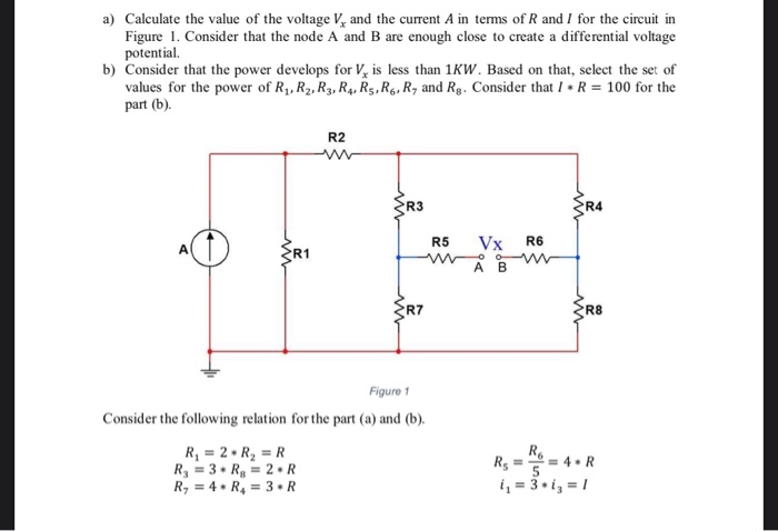 Solved a) Calculate the value of the voltage V, and the | Chegg.com