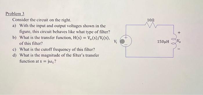 Solved Use a 20μH inductor to design a low-pass, RL filter | Chegg.com