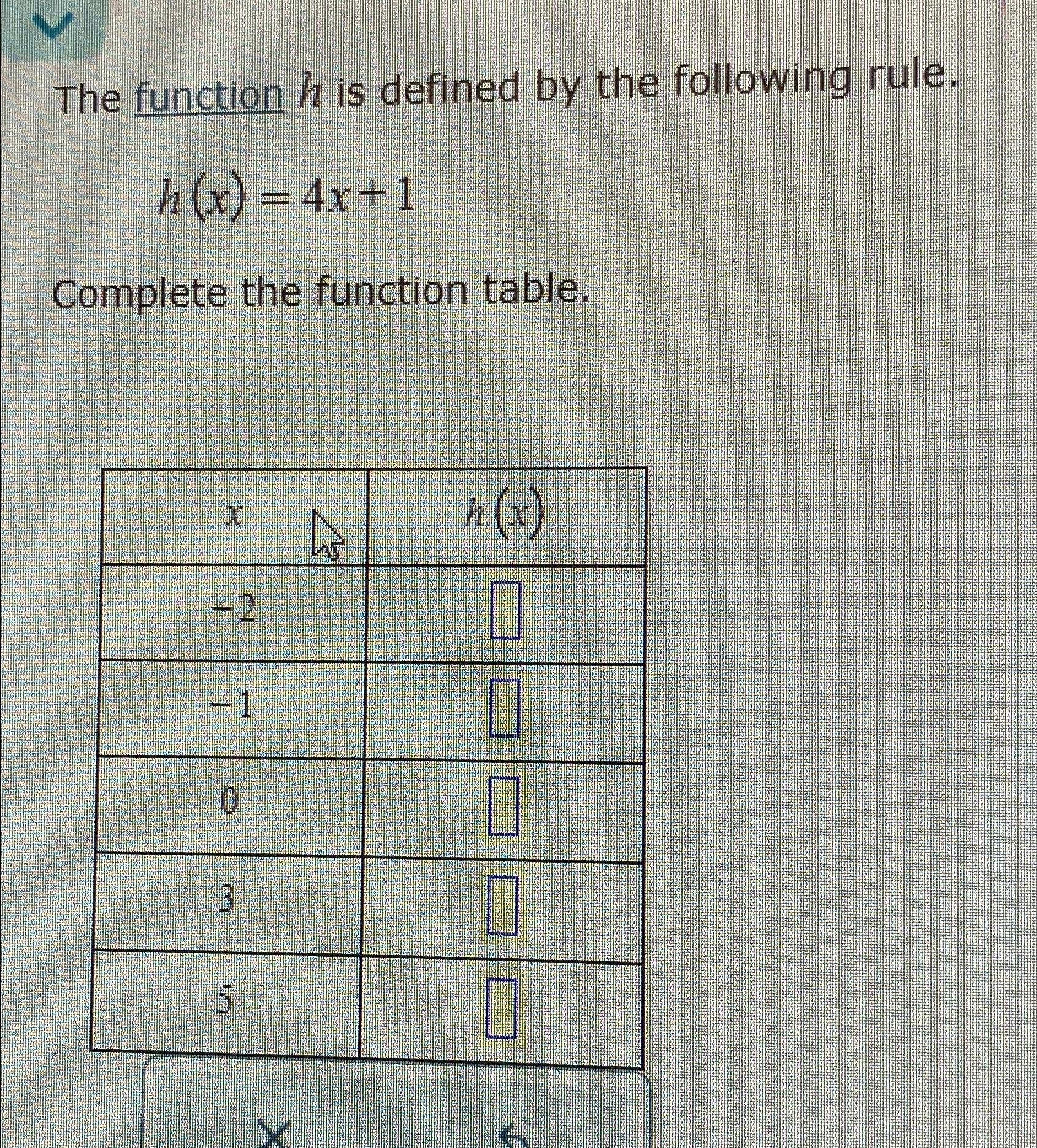 Solved The function h ﻿is defined by the following | Chegg.com