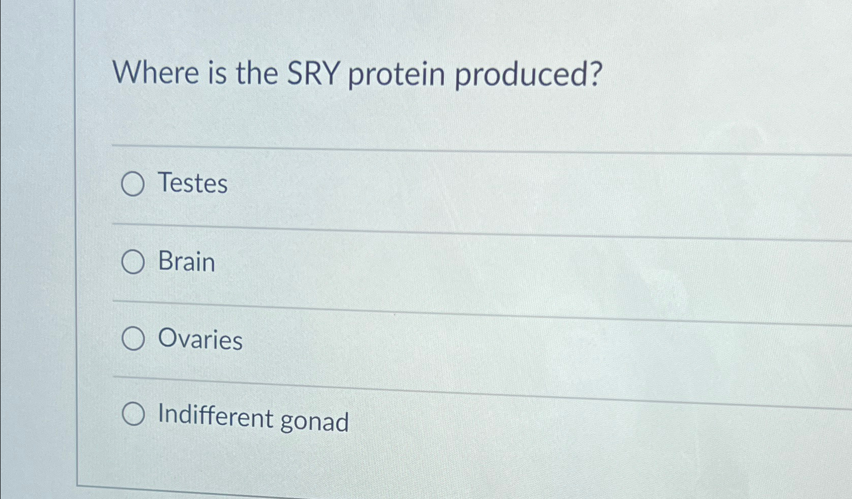 Solved Where is the SRY protein | Chegg.com