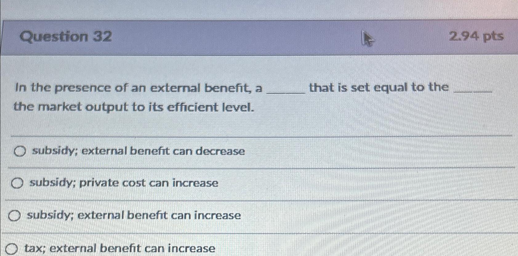Solved Question 322.94ptsIn the presence of an external | Chegg.com