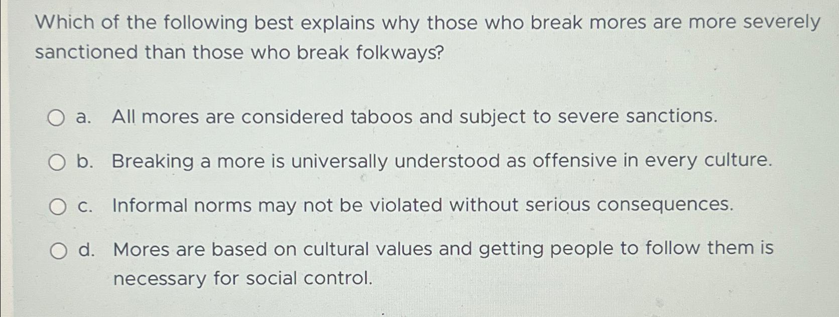 Solved Which of the following best explains why those who | Chegg.com