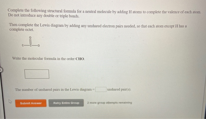 Solved Complete the following structural formula for a | Chegg.com