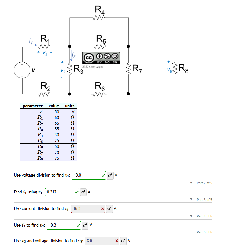 Solved Use voltage division to ﻿find v1 ﻿:VFind i1 ﻿using v1 | Chegg.com