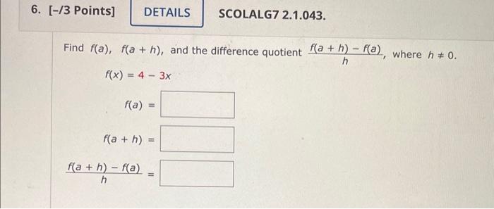 Solved A function is given. h(t)=2t2−t;t=4,t=9 (a) Determine | Chegg.com