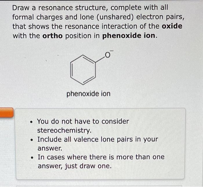 Solved Draw a resonance structure, complete with all formal | Chegg.com