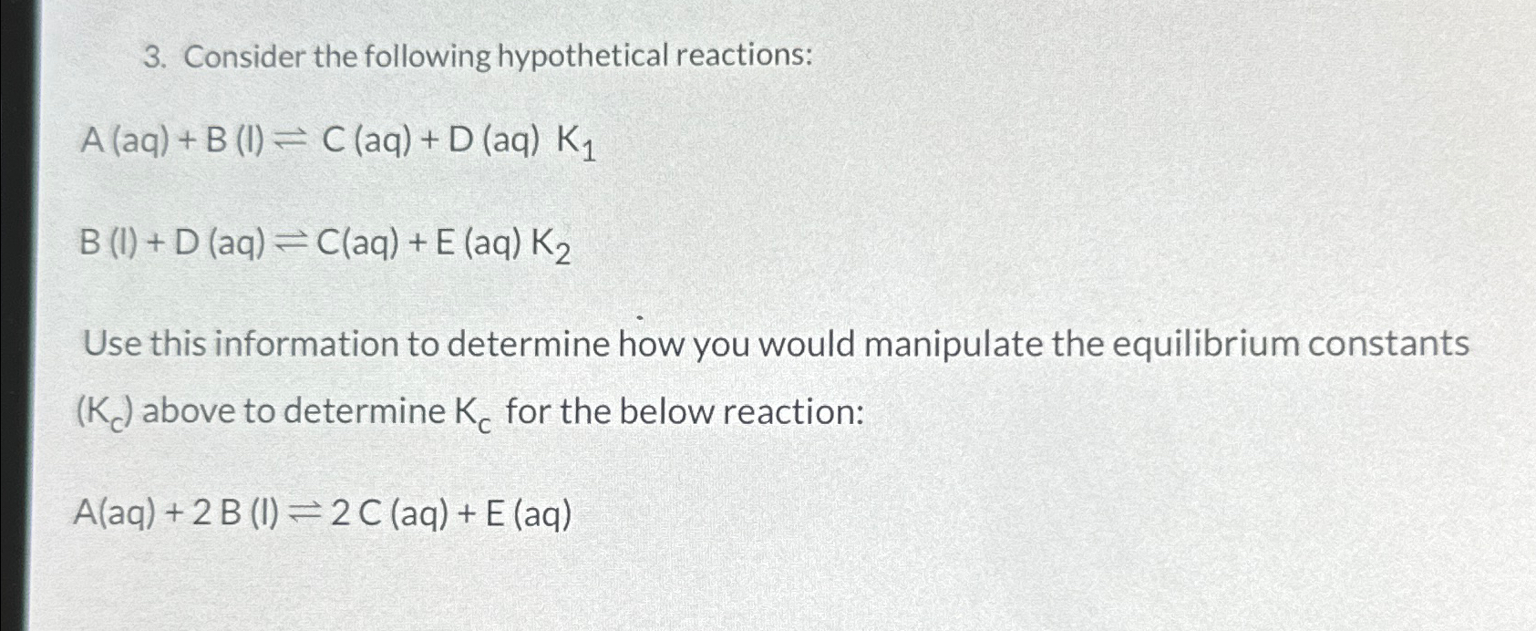 Solved Consider the following hypothetical | Chegg.com