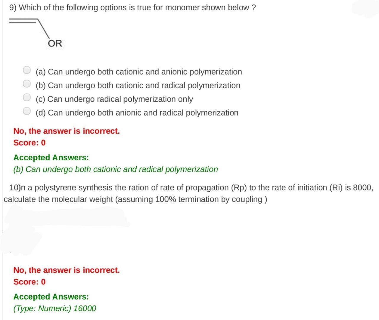 Solved 3) Which of the following can be used as a initiator | Chegg.com
