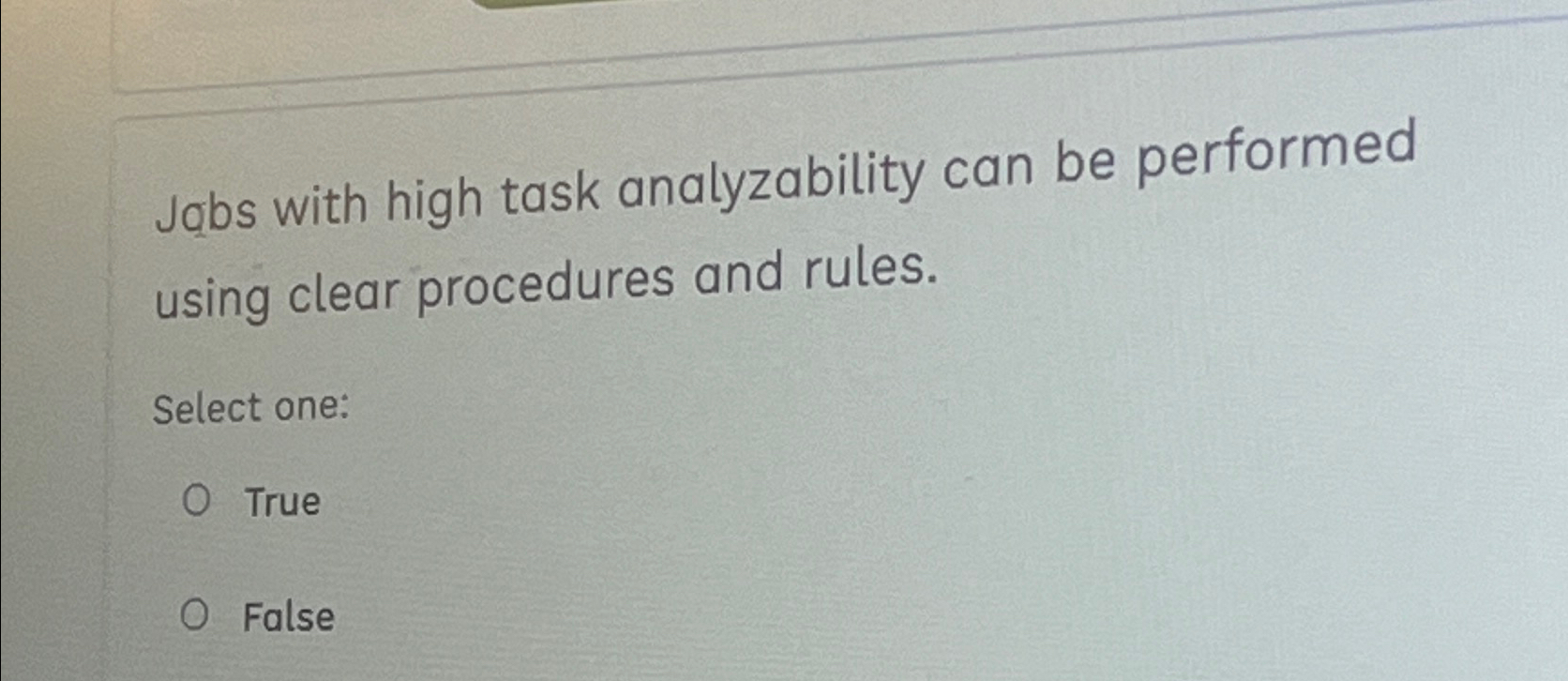 Solved Jabs with high task analyzability can be performed | Chegg.com