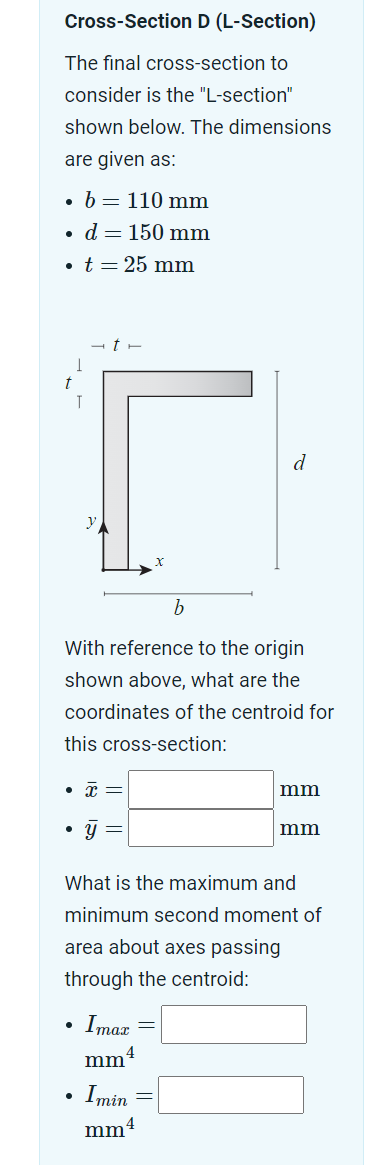 Solved Cross-Section D (L-Section)Cross-Section D | Chegg.com