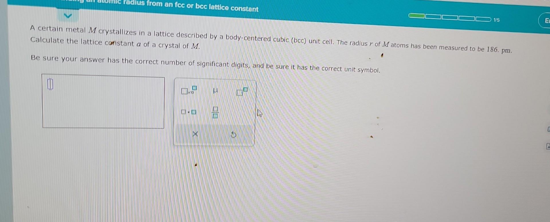 Solved A Certain Metal M Crystallizes In A Lattice Described