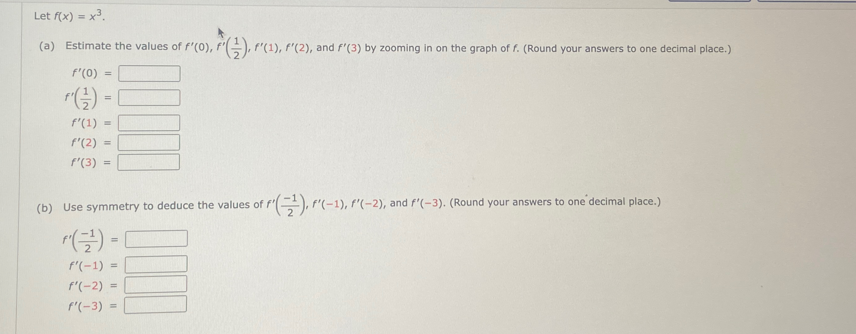 Solved Let F X X3 A ﻿estimate The Values Of