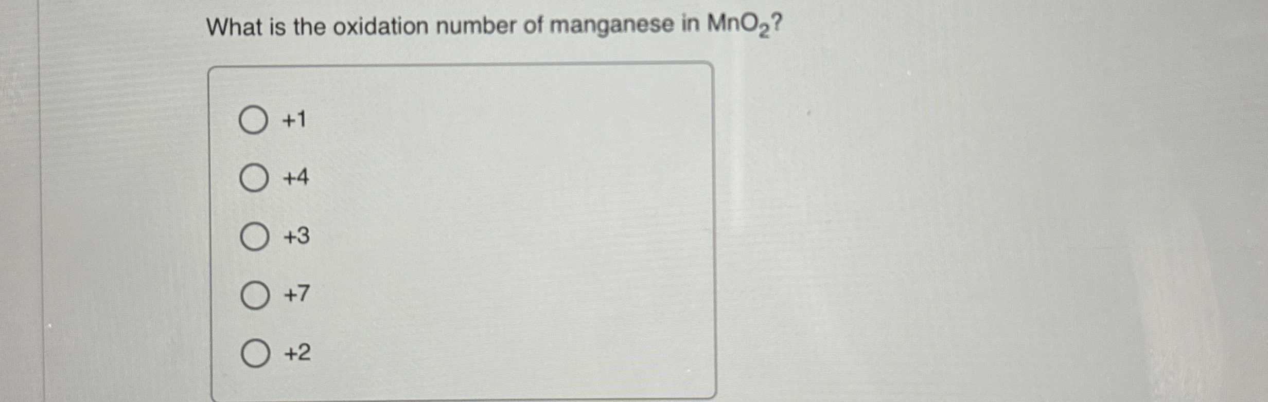 Solved What is the oxidation number of manganese in | Chegg.com