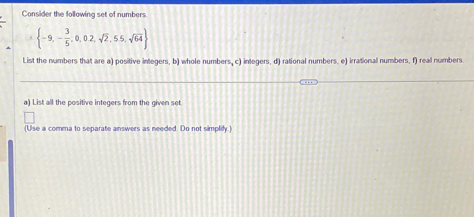 Solved Consider the following set of | Chegg.com
