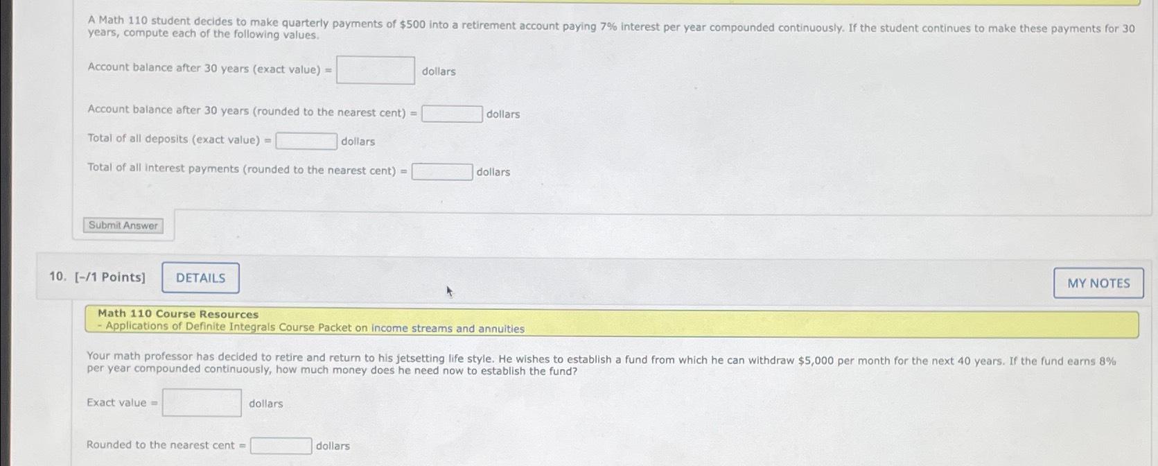 Solved years, compute each of the following values.Account | Chegg.com