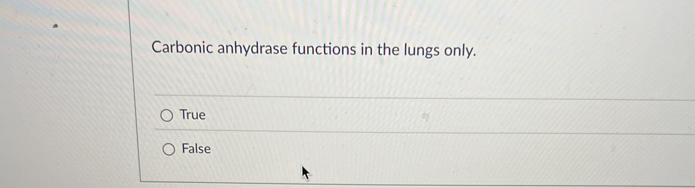 Solved Carbonic anhydrase functions in the lungs | Chegg.com