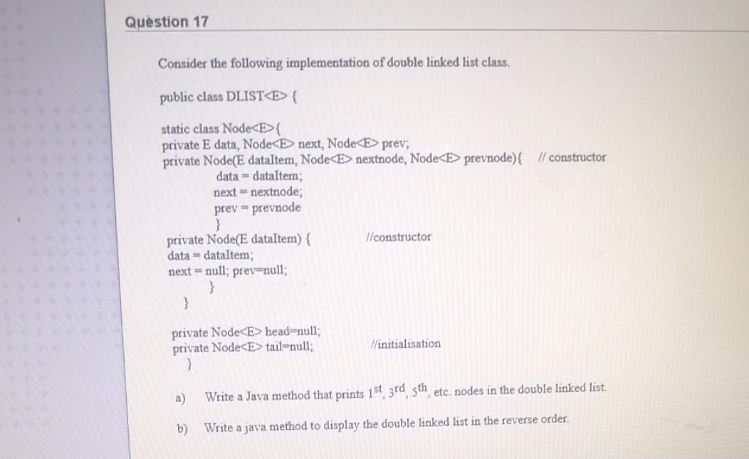 Solved Consider the following implementation of double | Chegg.com