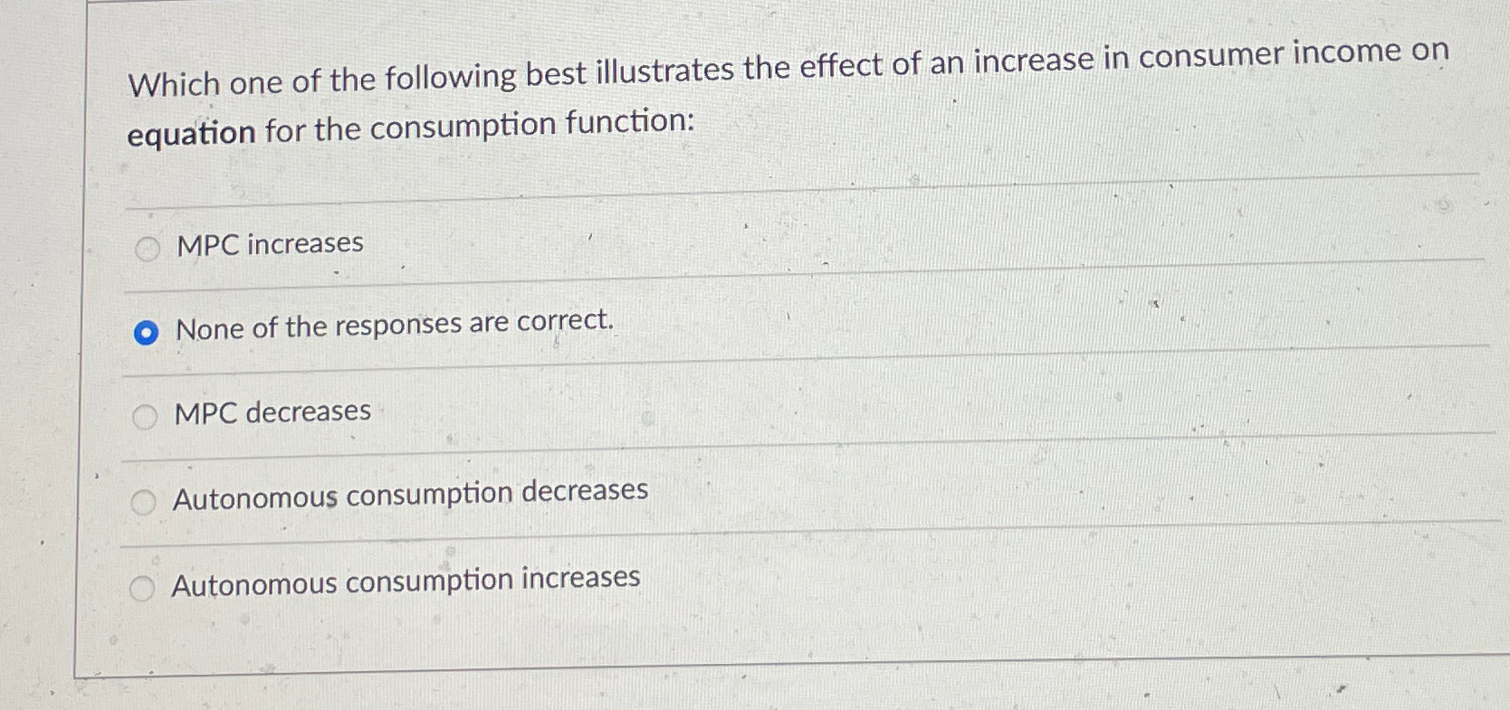 Solved Which one of the following best illustrates the | Chegg.com