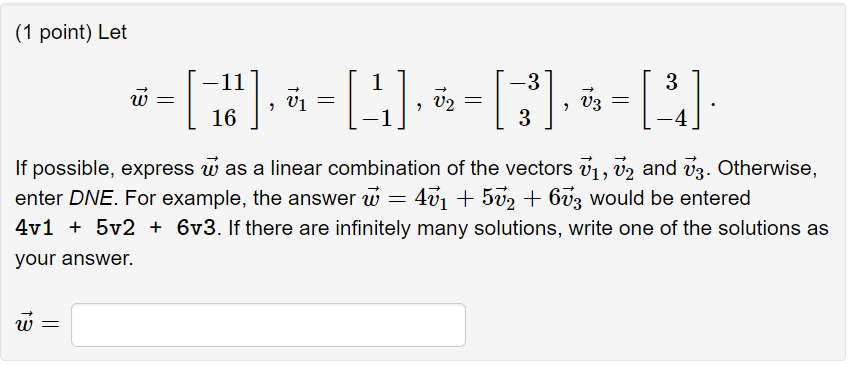 Solved (1 ﻿point) | Chegg.com