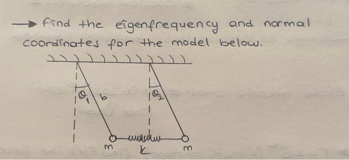 Solved find the eigenfrequency and normal coordinates for | Chegg.com