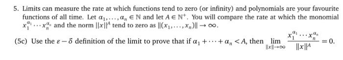 Solved 5. Limits can measure the rate at which functions | Chegg.com