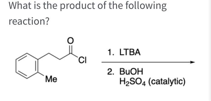 Solved What is the product of the following reaction? 1. | Chegg.com