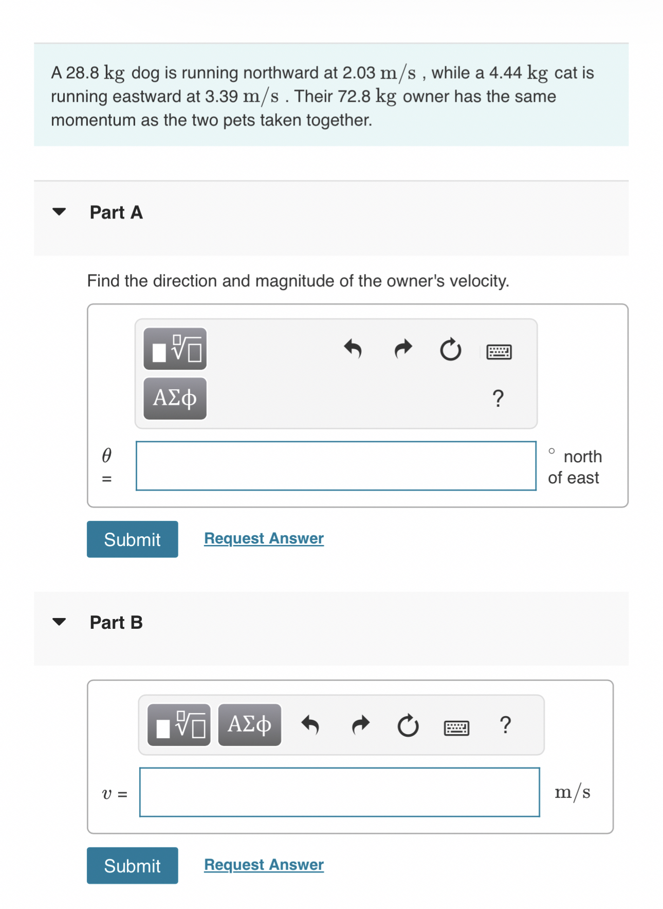 Solved A 28.8 ﻿kg dog is running northward at 2.03ms, ﻿while | Chegg.com