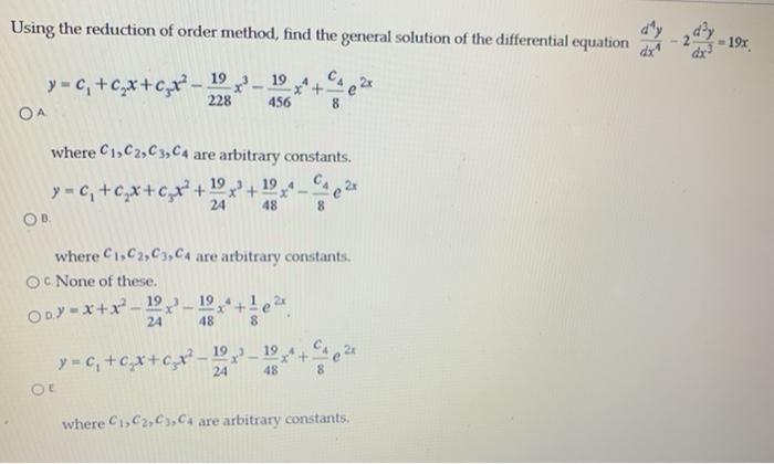 Solved Using the reduction of order method, find the general | Chegg.com