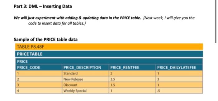 Solved 13. Write an INSERT statement to add the row ( 5 , | Chegg.com