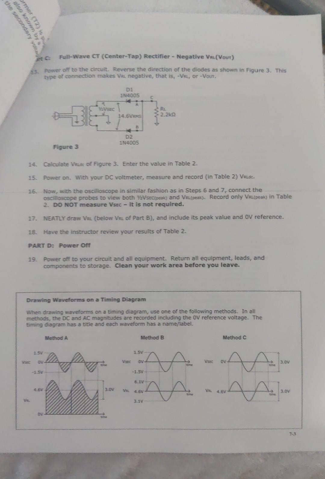 Solved Experiment 7 Full-Wave CT Rectifier Circuits | Chegg.com