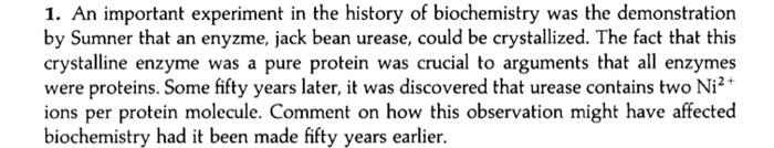 Solved 1. An important experiment in the history of | Chegg.com