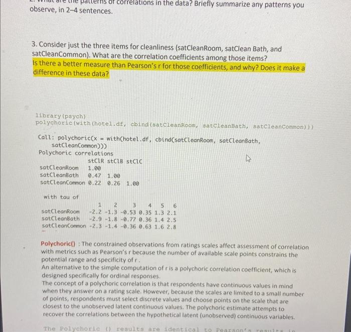 Solved The following exercises use the hotel data set | Chegg.com